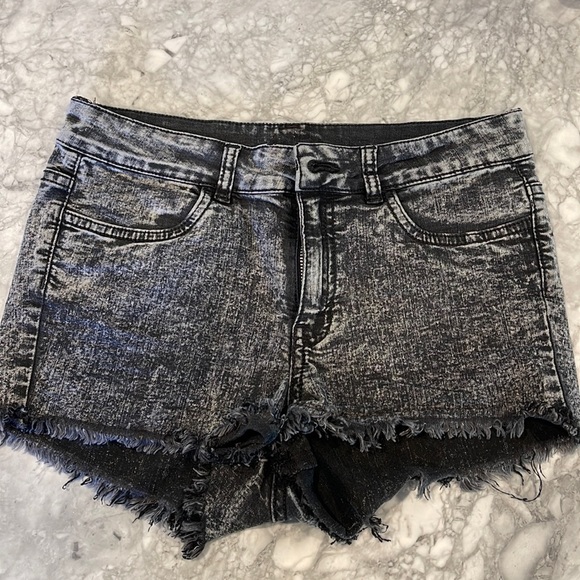 Shorts | Black Acid Wash Shorts | Poshmark